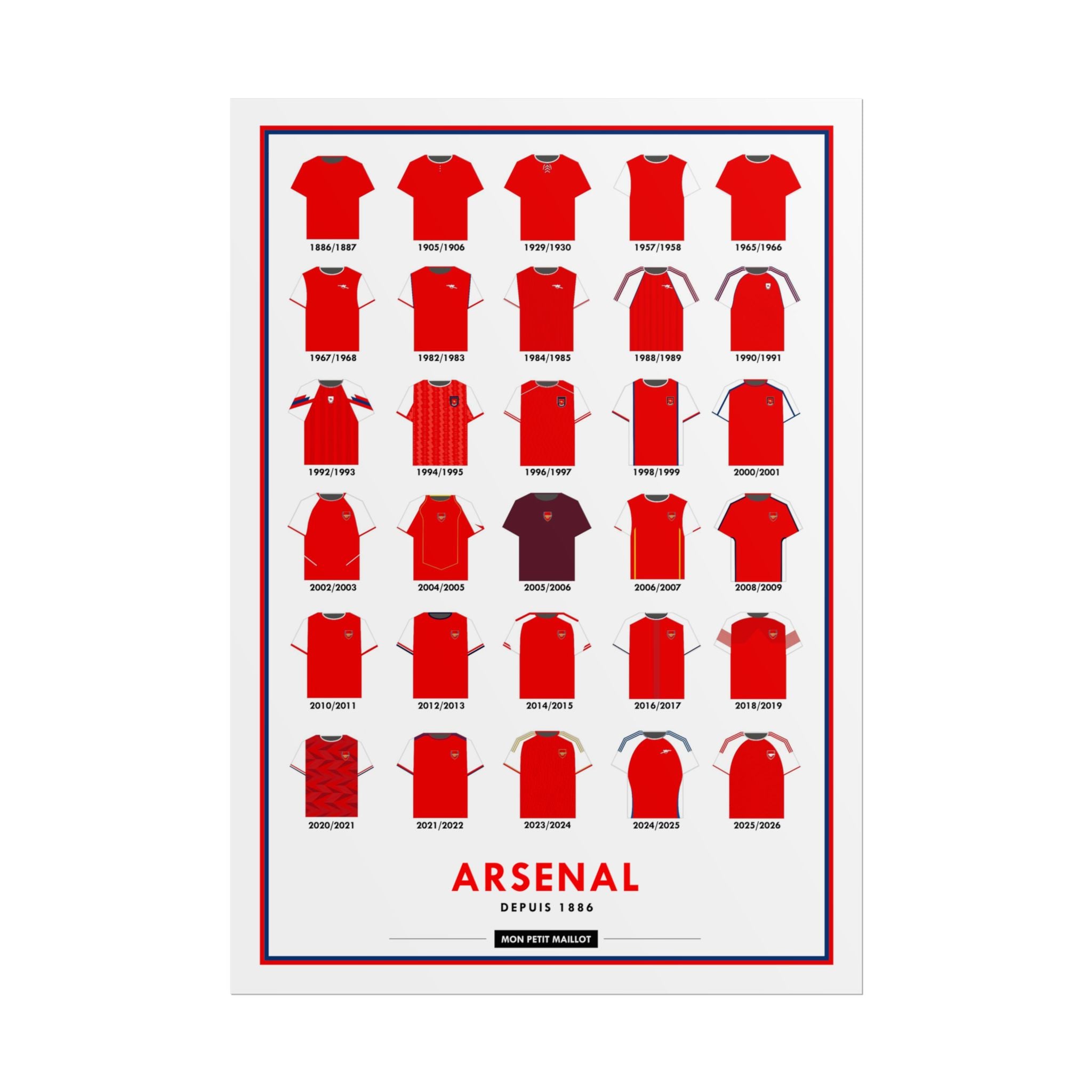 Poster Arsenal – Mon petit maillot